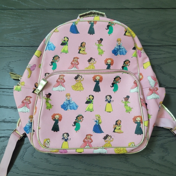Disney | Accessories | Disney Princess Backpack Jasmine Belle Tiana ...